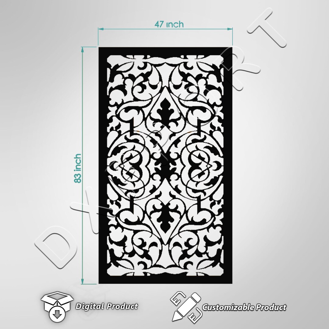 Geometric Flower Pattern Privacy Screen Dxf, Decorative Panel Dxf ...