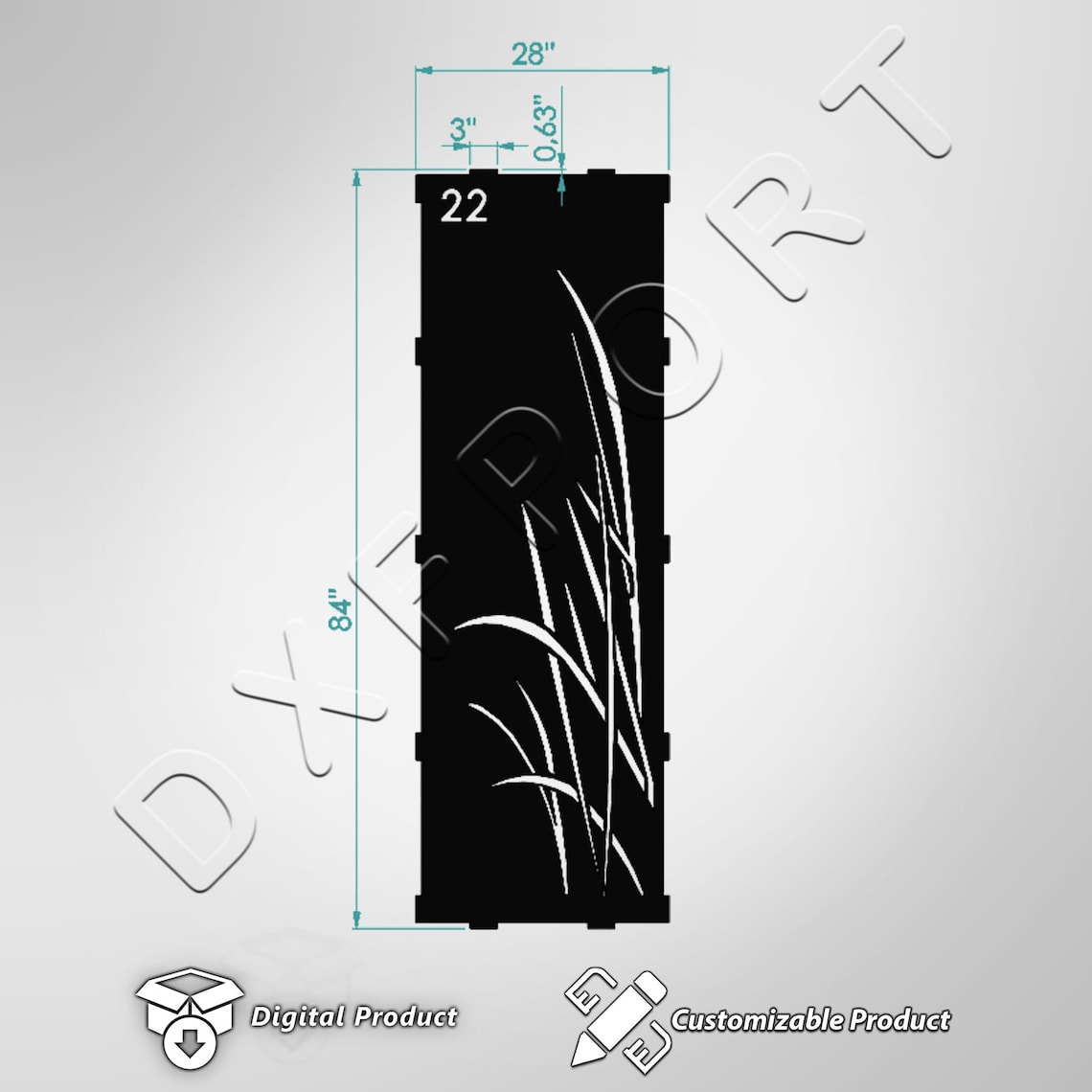 Branch Pattern Privacy Screen Dxf, Decorative Panel Dxf, Metal Panel ...