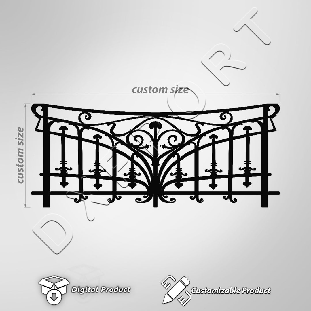 Patterned Garden Fence Dxf, Decorative Panel Dxf, Metal Panel, Garden ...