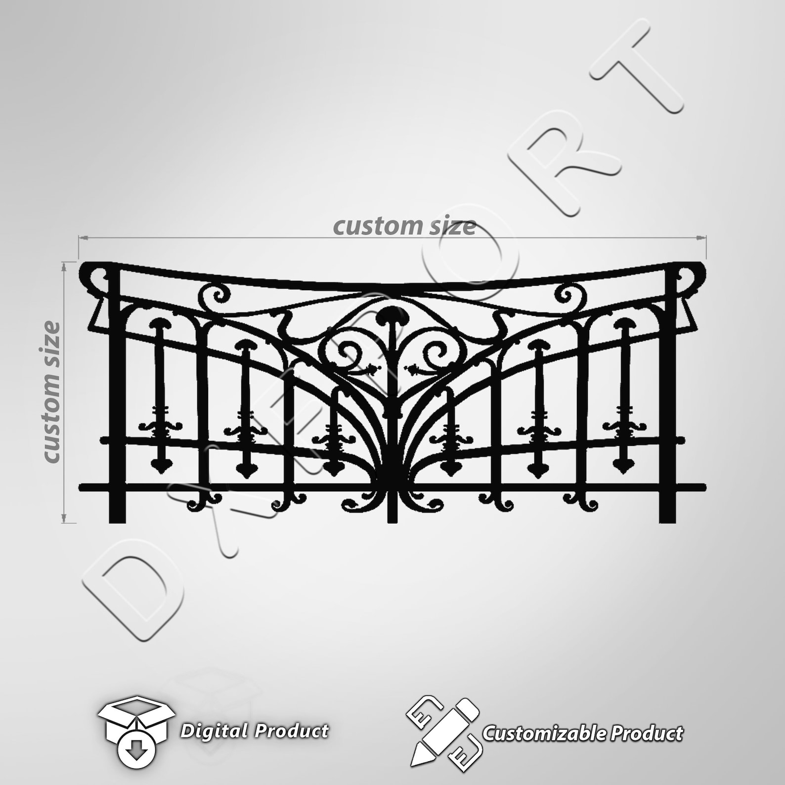 Patterned Garden Fence Dxf Decorative Panel Dxf Metal Panel - Etsy