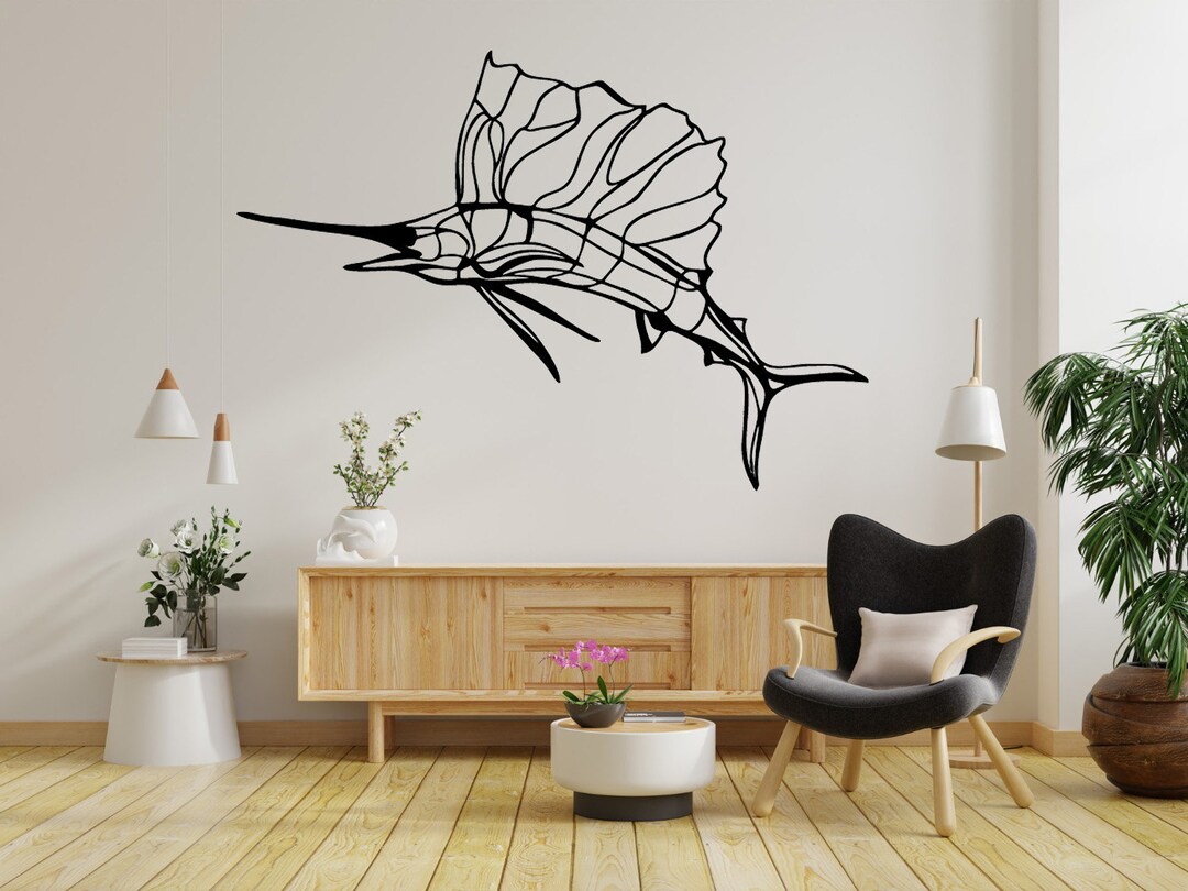 Swordfish Dxf, Swordfish Decor, Fish Dxf, Dxf, Svg, Eps, Png Files ...
