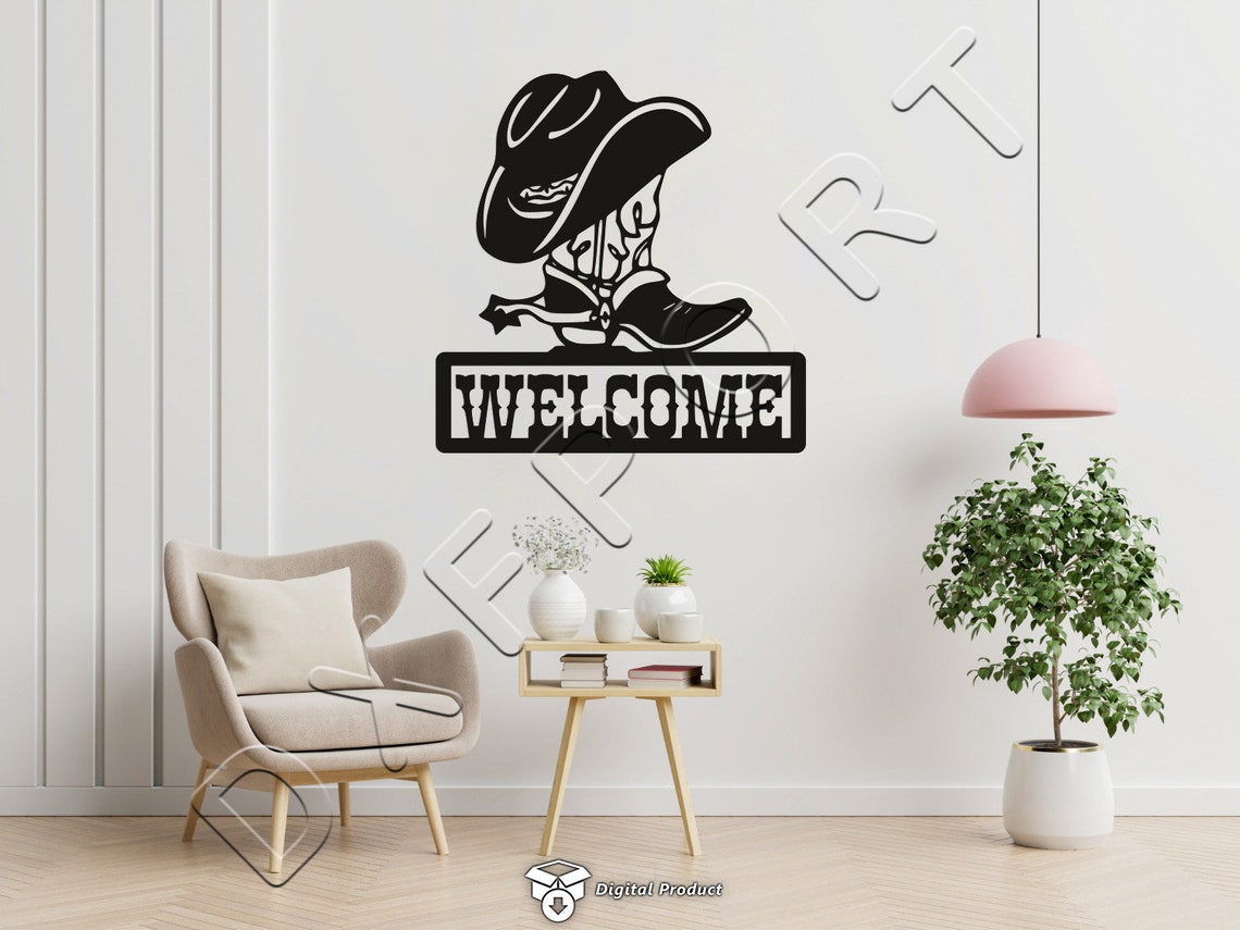 Welcome Dxf, Welcome Wall Art Dxf, Welcome Dxf Cut File, Welcome to Our ...