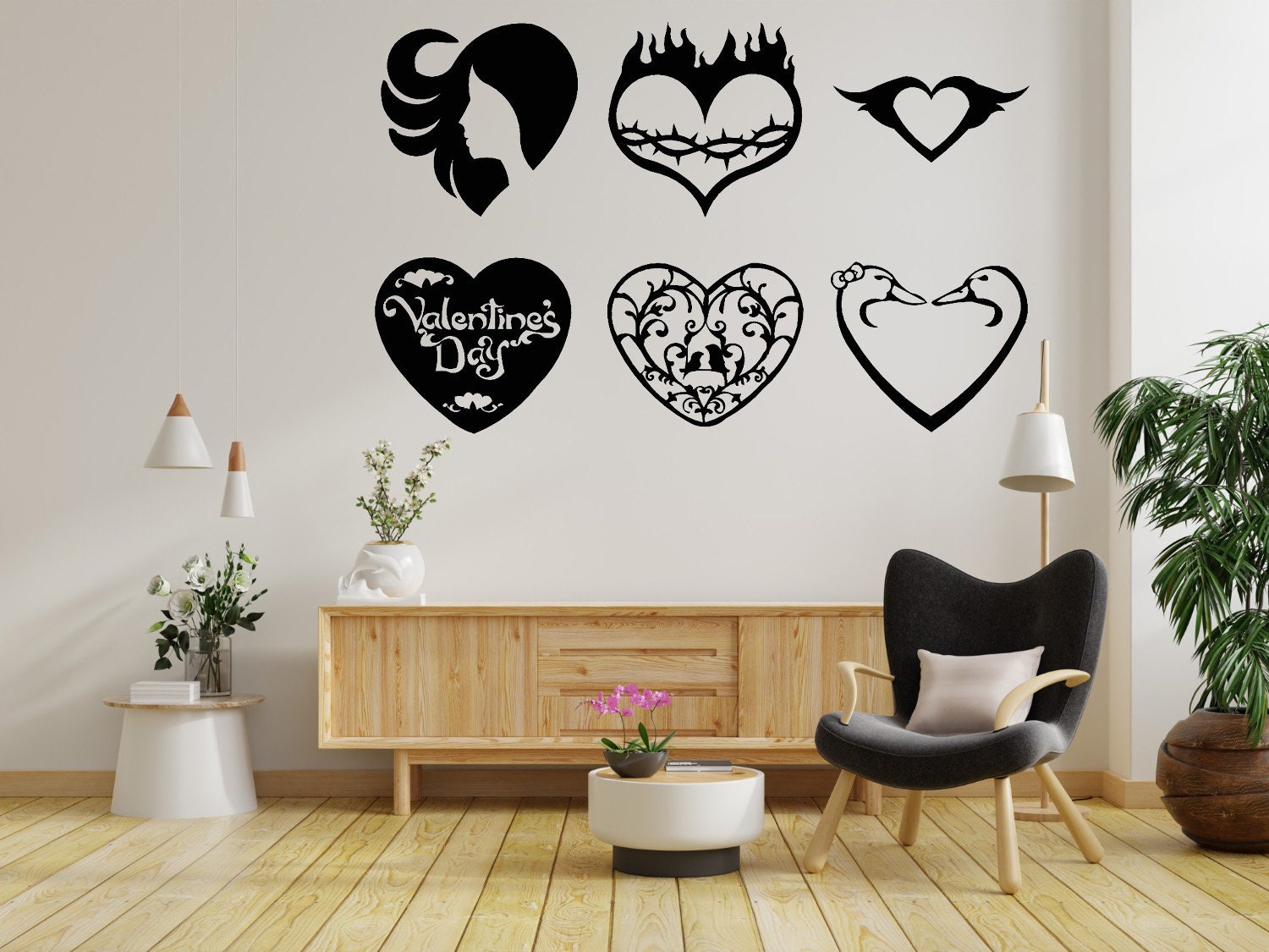 6 Heart Svg Bundle, Valentine's Day Hearts, Heart Svg Dxf, Svg, Eps ...