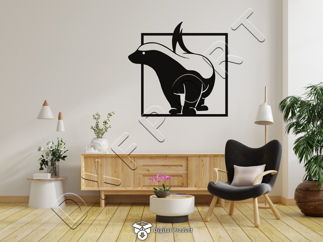 Honey Bagder Dxf, Honey Badger Clipart, Honey Badger Svg, Animal Decor ...