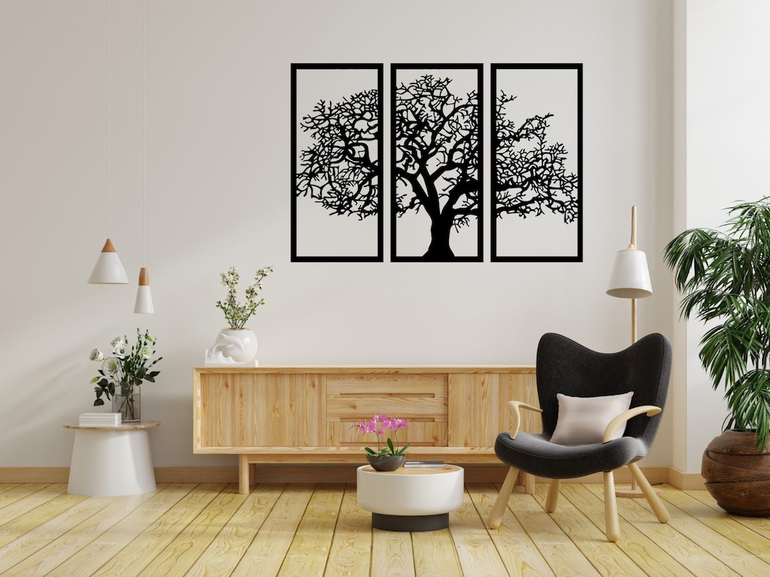 Ramas de árbol dxf, Árbol de otoño svg, Decoración de interiores de ...