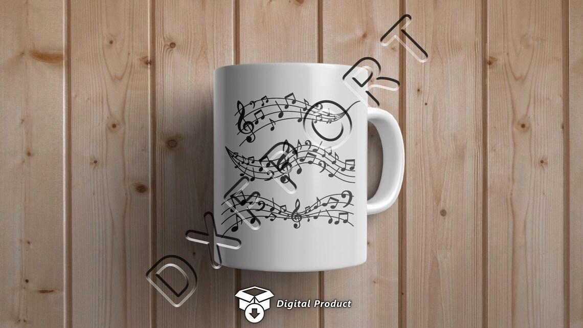 Music Dxf, Notes Dxf, Music Notes Wall Decor, Dxf, Svg, Eps, Png Files ...