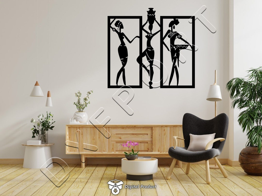 Afro Women Svg, African Girls Dxf, African Woman Silhouette Dxf, Svg ...