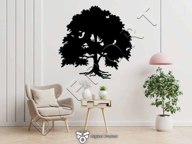 Plane Tree Dxf, Tree Dxf, Tree of Life Dxf, Tree Lasercut Dxf, Svg, Eps ...