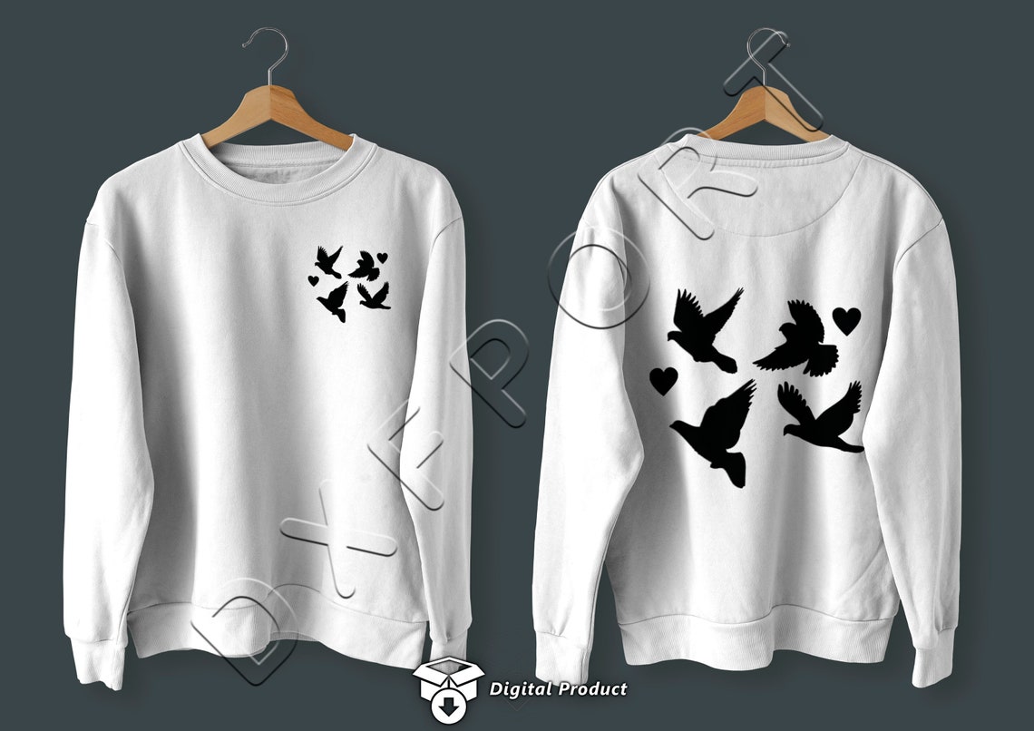 Birds Dxf File, Birds Love Svg, Birds Decor, Birds Love Dxf, Svg, Eps ...