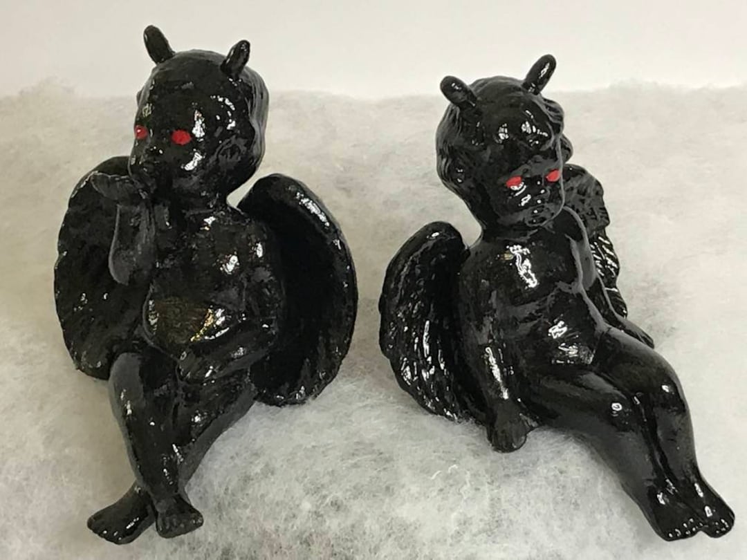 Creepy Goth Angel Figurines - Etsy
