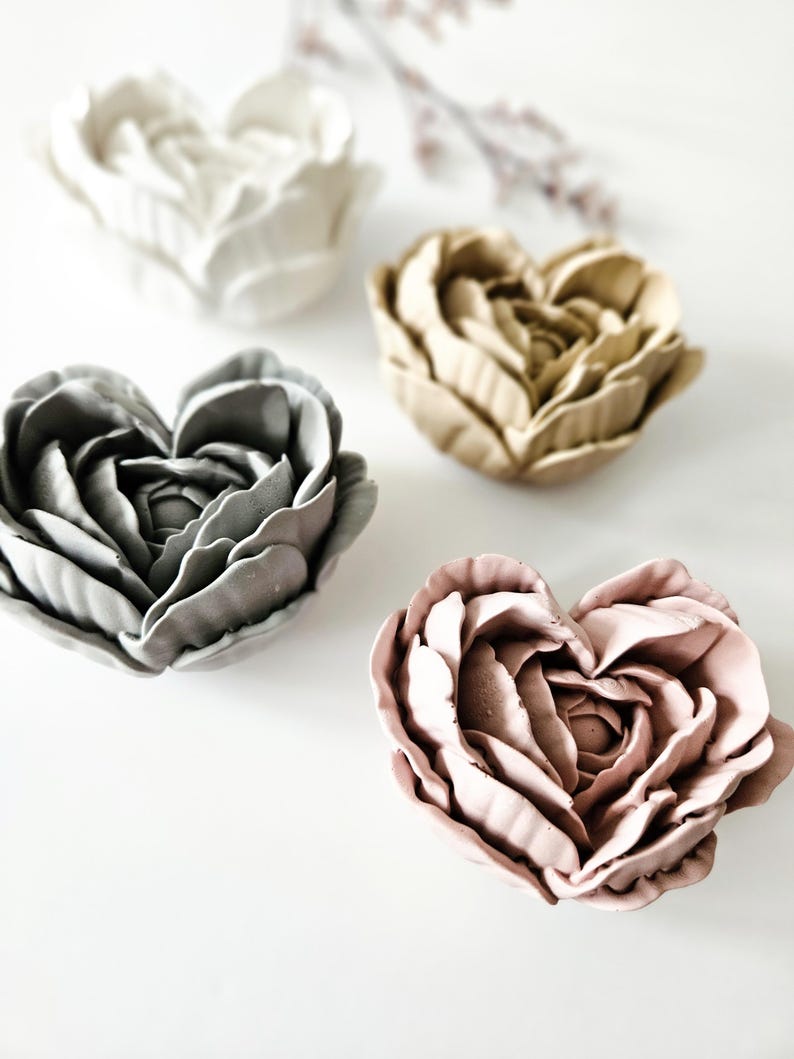 Heart Flower Essential Oil Diffuser| Unique Rose Stone Home Fragrance ...