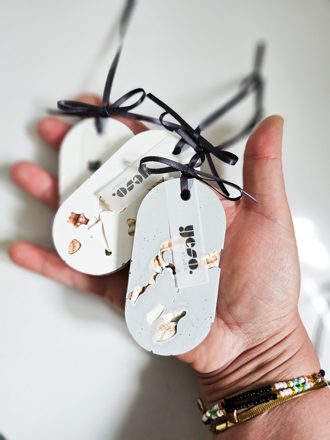 Sea Shells Aroma Tags Set| Reusable Hanging Air Freshener| Essential ...