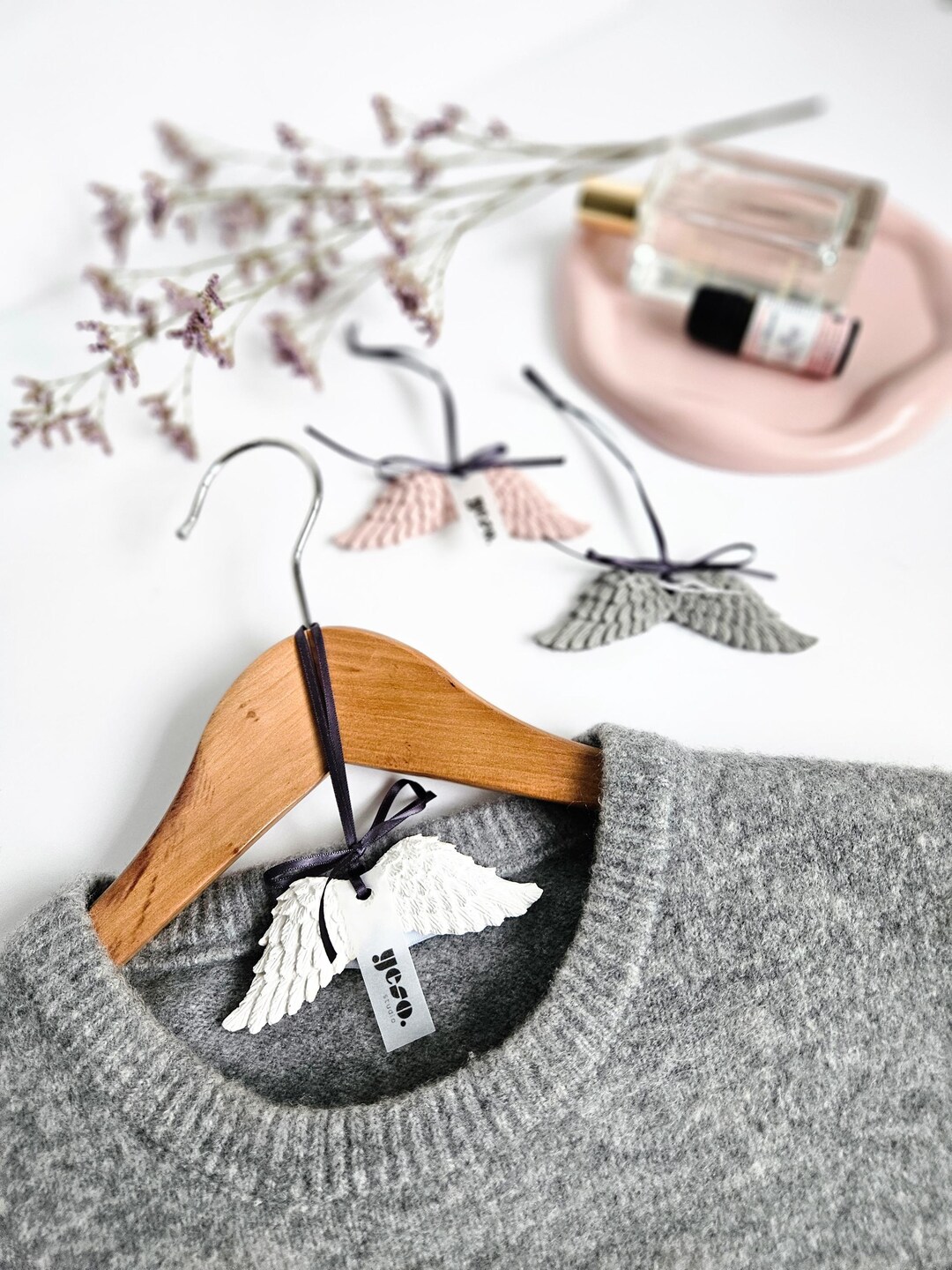 Angel Wings for Essential Oils| Memory Angel Wings Hanging Aroma Stone ...