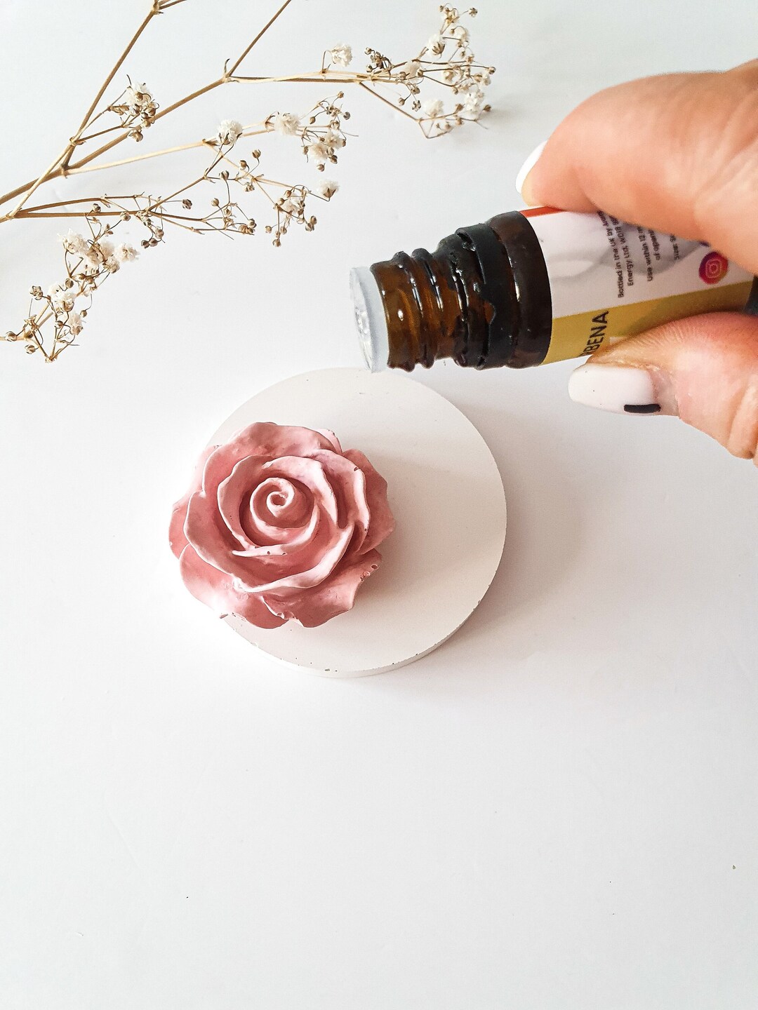 Rose Stone Diffuser| Handmade Essential Oil Passive Diffuser|unique Birthday Reusable Eco ...