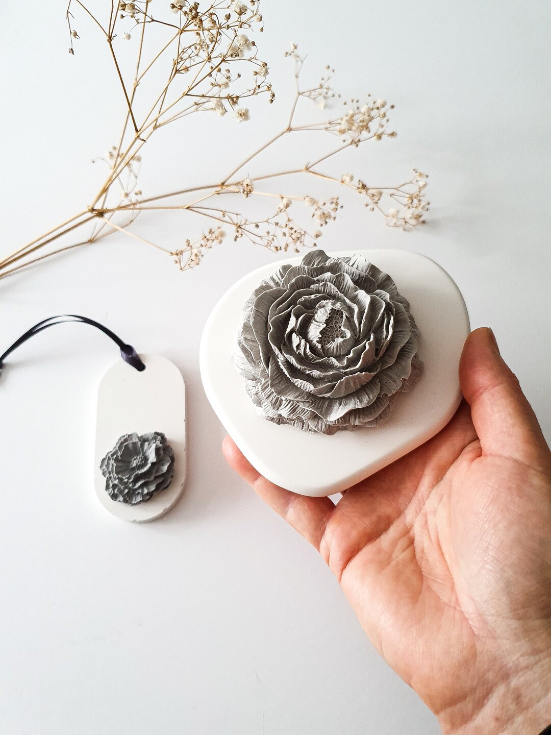 Peony Essential Oil Diffuser & Aroma Stone Tag Set| Unique Personalised ...