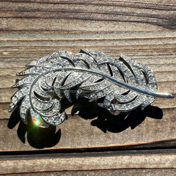 Rhinestone Feather - Etsy