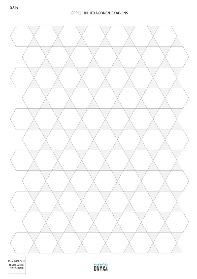 English Paper Piecing EPP Templates for Printing: Hexagons in 14 ...
