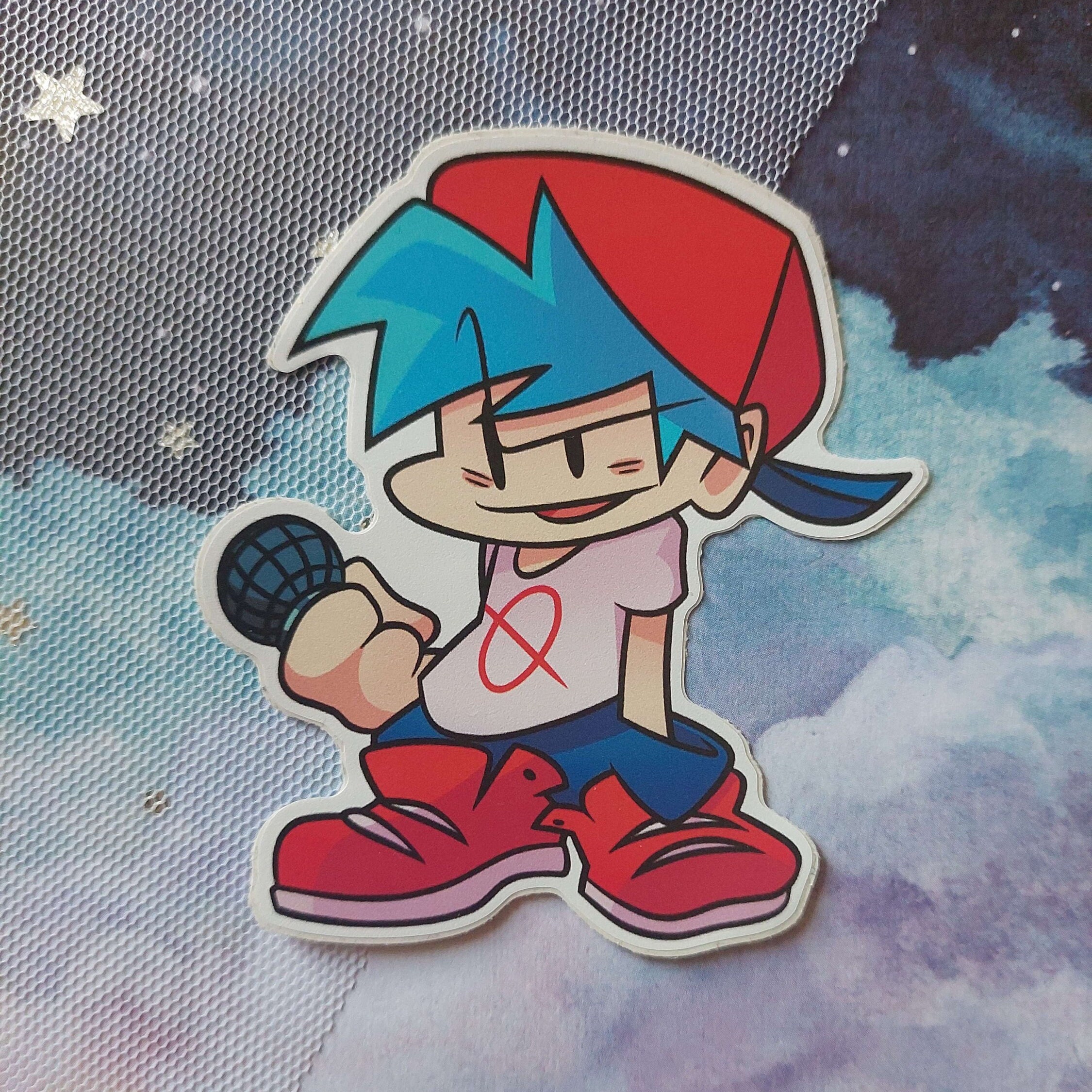 Boyfriend Fnf Fnf Sticker - Boyfriend FNF Fnf FNF Mario's🐼 Experimente ...