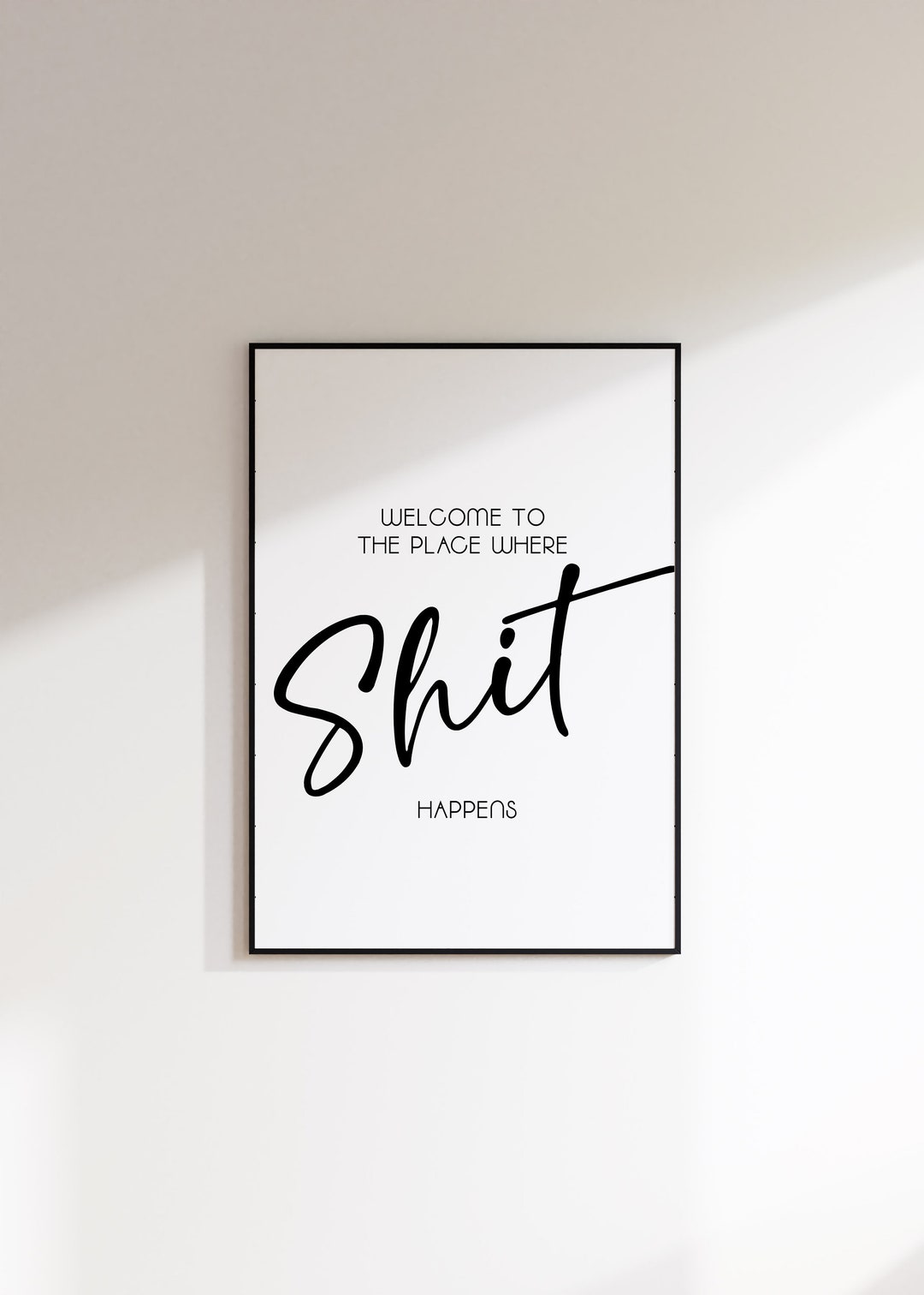 Toilet Poster WC Poster Shit Happens Office Poster Poster With Humor - Etsy