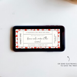 Editable Heart Gift Ticket Template: Valentine's Day Voucher (digital ...