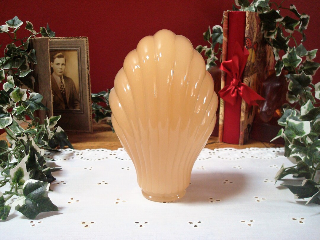 Vintage Art Deco Glossy Peach Colored Shell Slip Shade, Ca. 1930's - Etsy