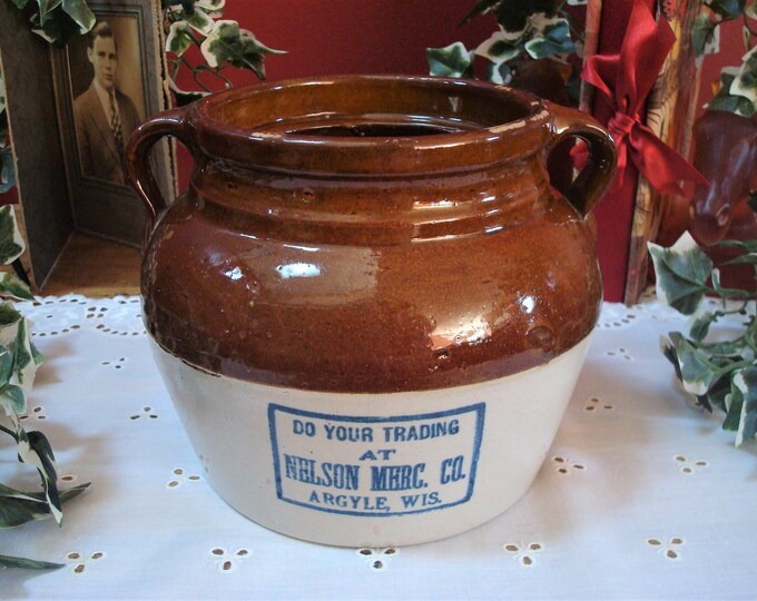 Bean Pot, Small Vintage Red Wing Union Stoneware Bean Pot With Lid ...