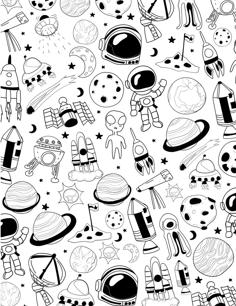 Digital and Printable Childrens Coloring Book - Etsy