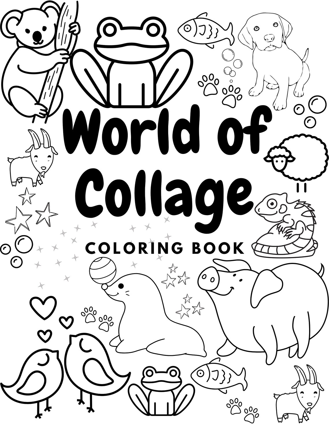 Digital and Printable Childrens Coloring Book - Etsy
