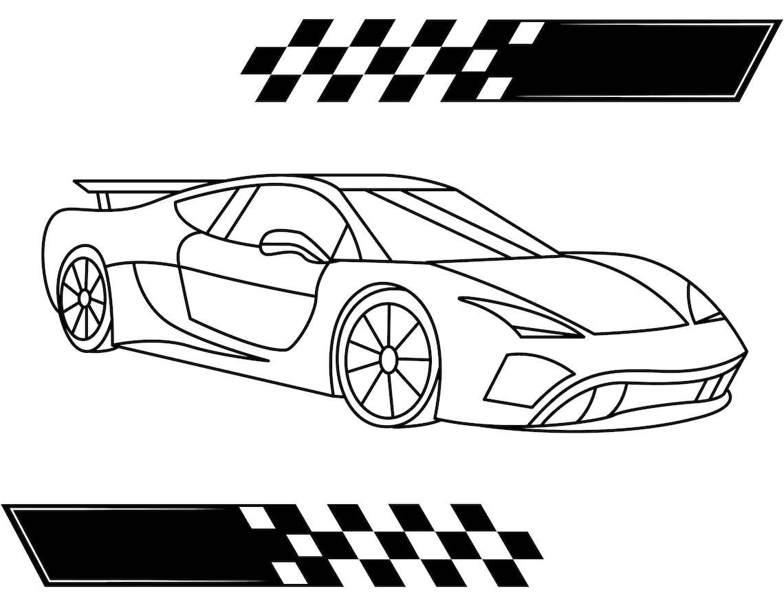Cool Cars Coloring Pages - Etsy