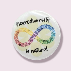 Neurodiversity Awareness Button Pin, Mental Health, Adhd Awareness Pin ...