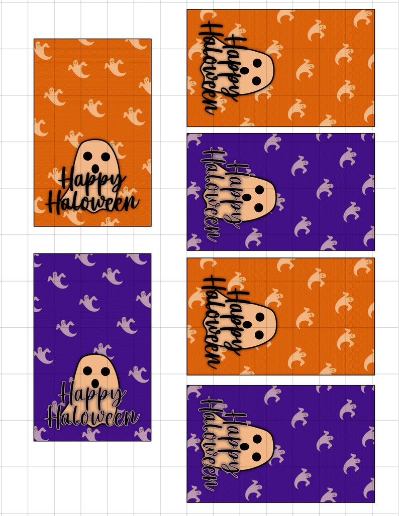 Set, Halloween Chocolate Bar Wrappers, Halloween Candy Wrap, Halloween ...