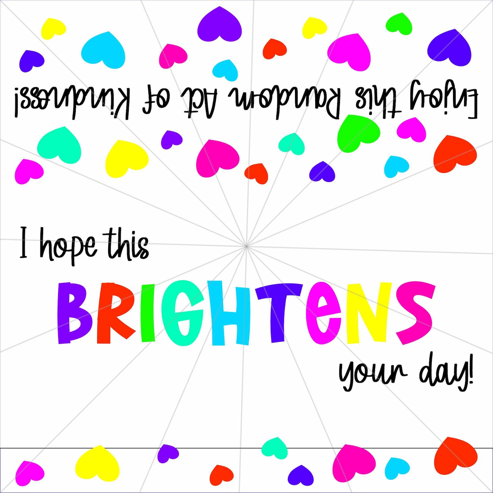 Random Acts of Kindness Gifts Printable, Brighten Your Day Gift ...