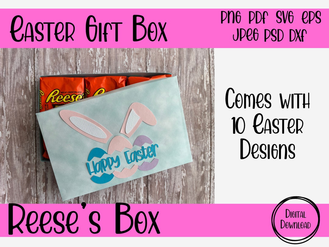 Peanut Butter Cup Easter Box Template, Gift Box for Easter Candy ...