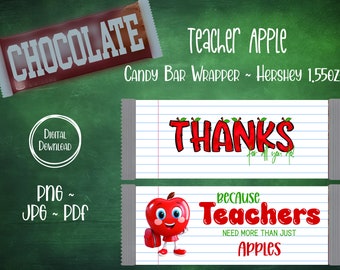Teacher Candy Bar Poster, Teacher Appreciation, End of Year Teacher ...