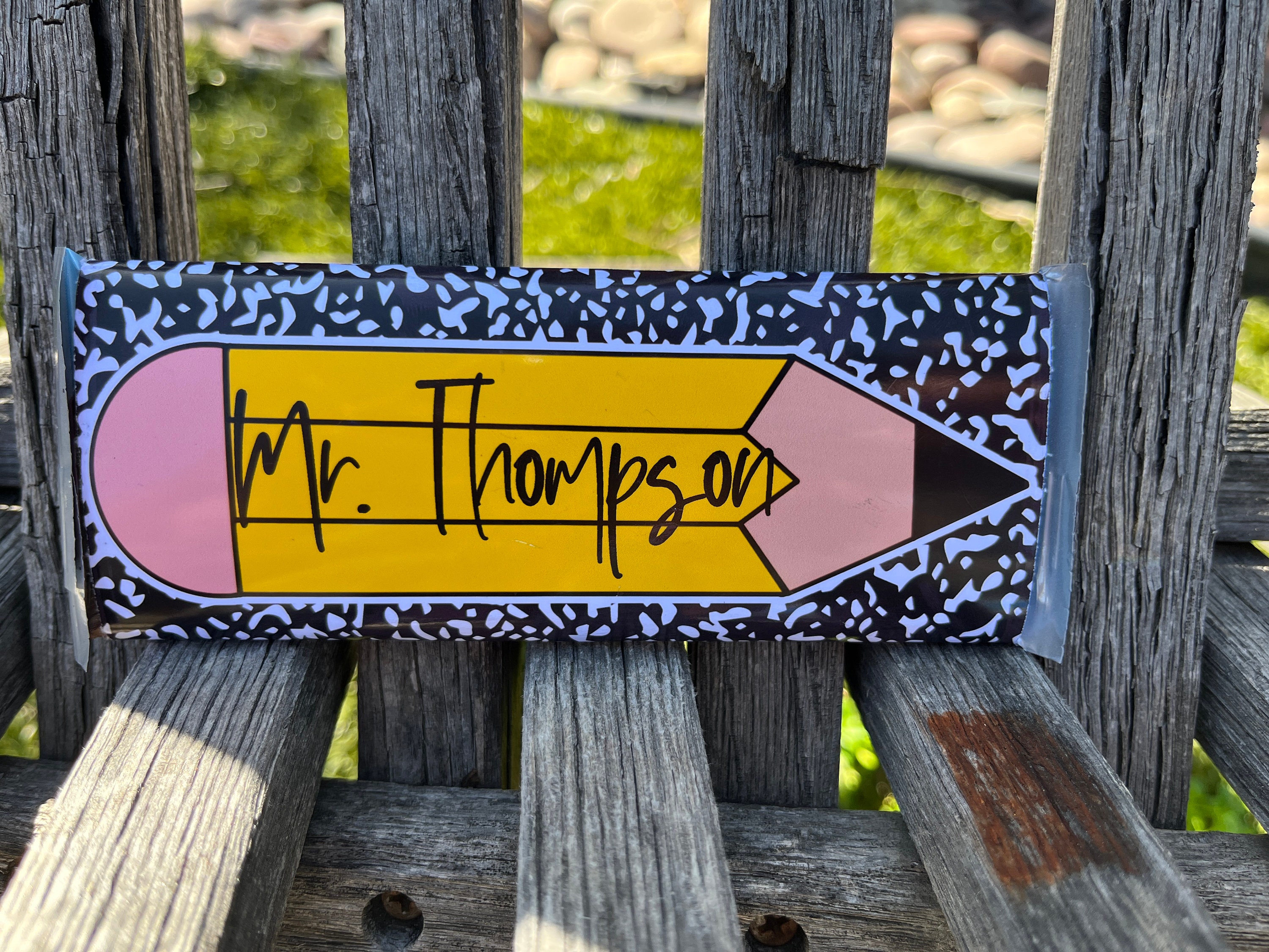 Editable Composition Candy Bar Wrap, Teacher Thank You Gift, Chocolate ...