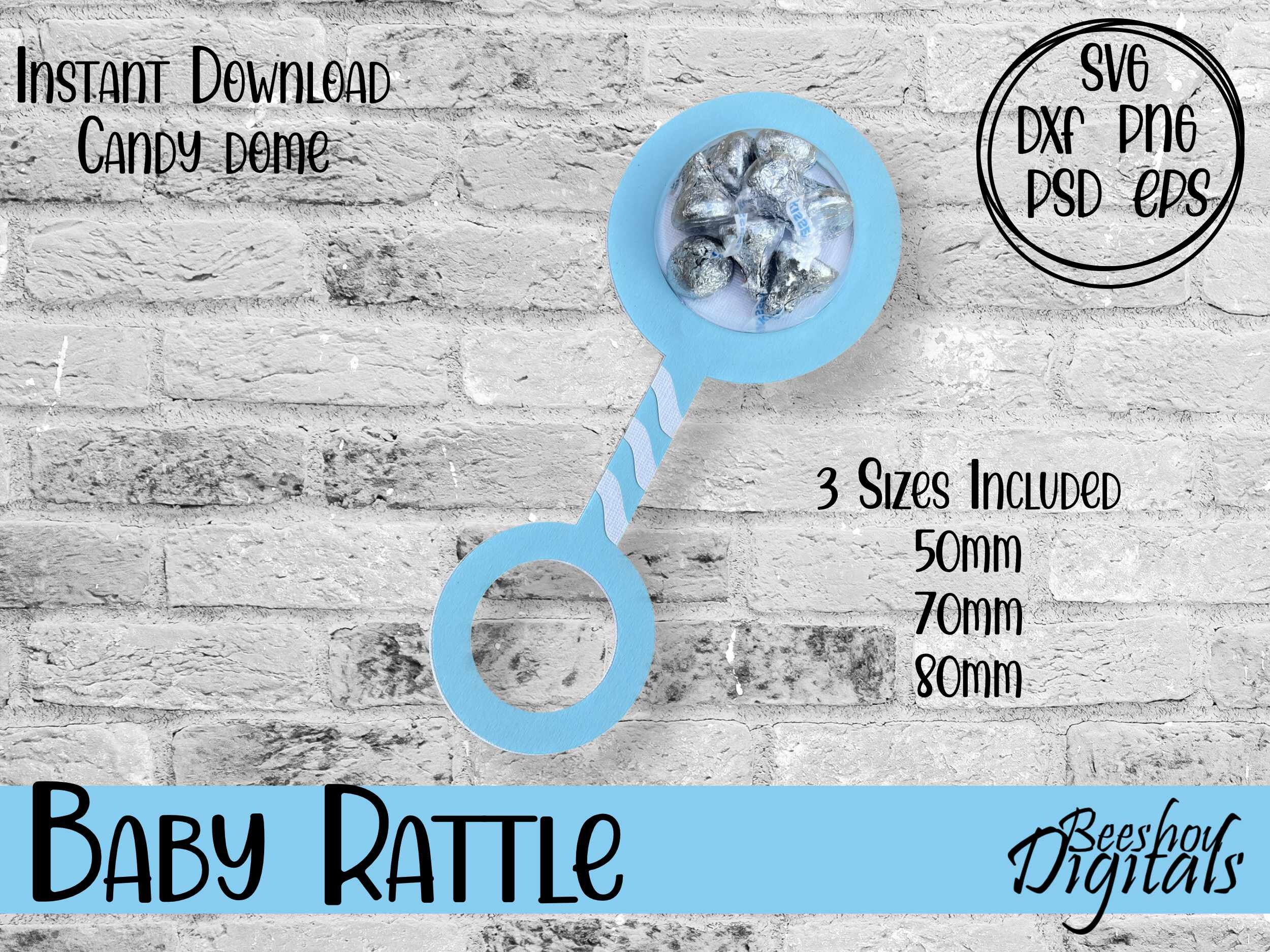 Baby Rattle Candy Dome SVG, Baby Shower Candy Dome PNG, Baby Shower ...