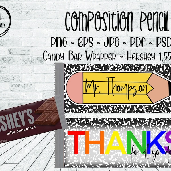 Candy Bar Wrapper - Etsy