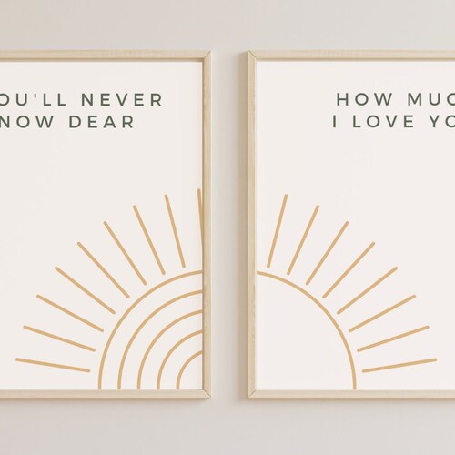 You Are My Sunshine Boho Nursery Prints Set of 3 Digital - Etsy