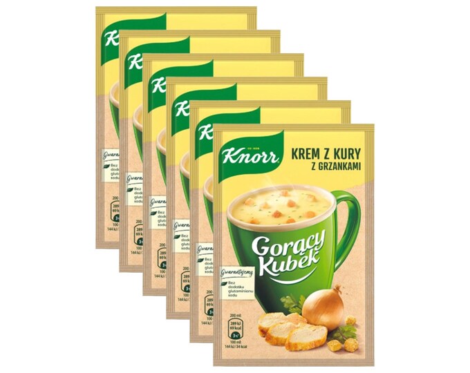 Knorr Instant SOUP in a MUG: Cream of Chicken Flavor Goracy Kubek -5 Pc ...