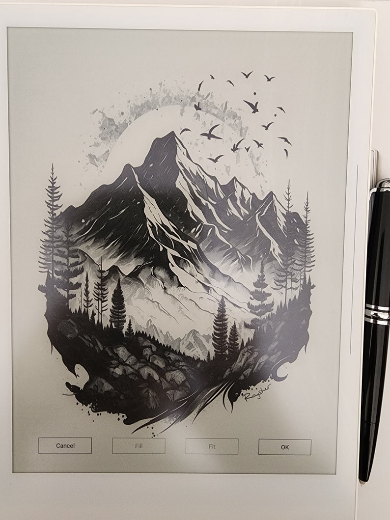 Mountain 2 - Supernote Sleep Screen Saver - Etsy
