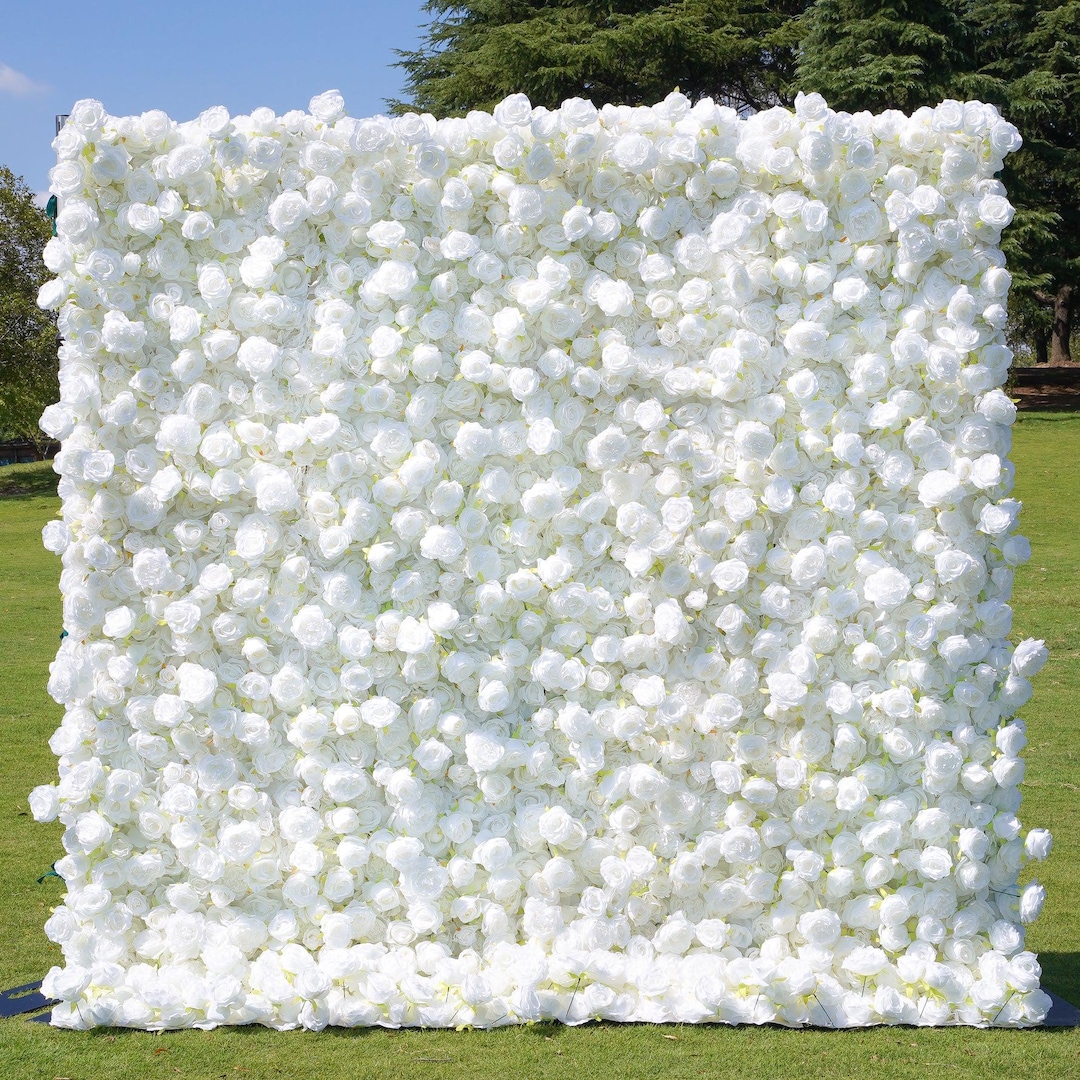 3D Rose Flower Wall 88ft Flower Wall Rolling up Curtain Wall, Fabric ...