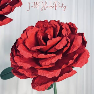 Self Standing Paper Flowers - Standing Paper Flowers - Giant Red Paper ...