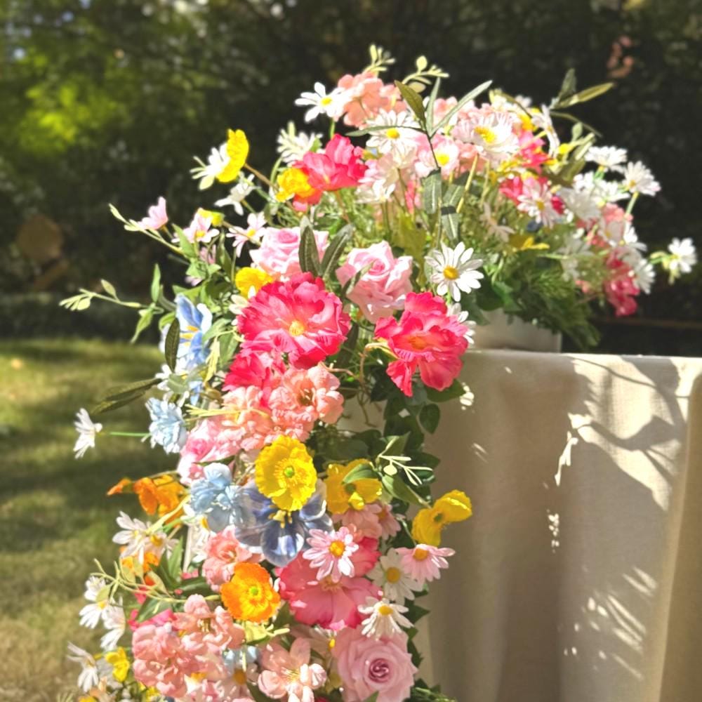 Ships From Usa/wildflower Wedding Flower Runner, Spring Artificial ...