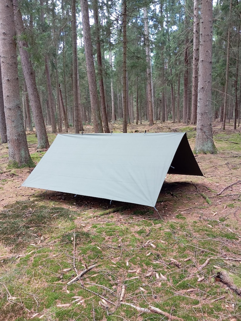 Tarp 3 X 3 Meters Olive Green Waxed Canvas Cotton 2.3kg - Made in ...