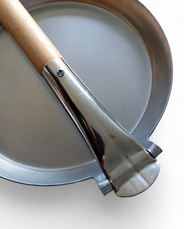 Hunter's Pan Ø21 Cm With Folding Handle Made of Birch Wood – 26 Cm ...