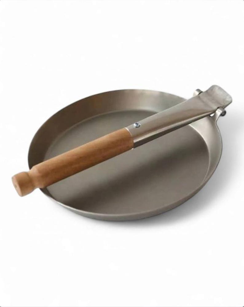 Hunter's Pan Ø21 Cm With Folding Handle Made of Birch Wood – 26 Cm ...