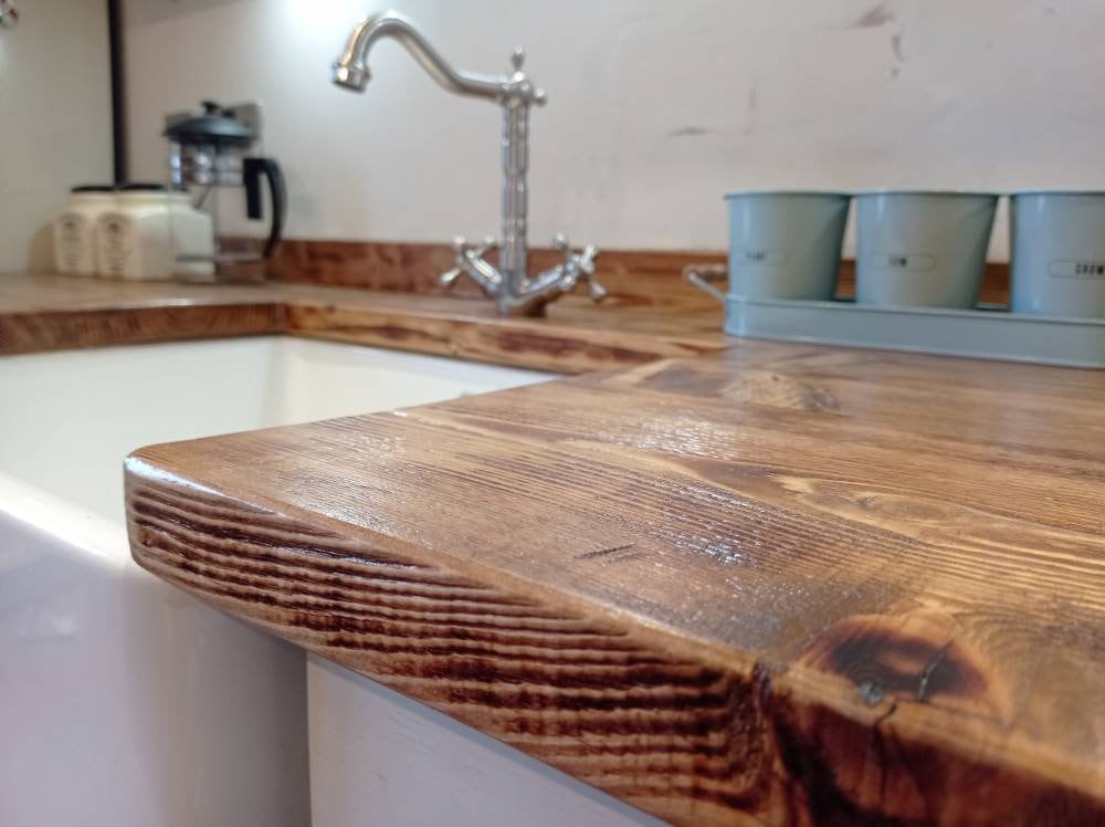 Rustic Solid Pine Wood Kitchen Worktops - Etsy UK