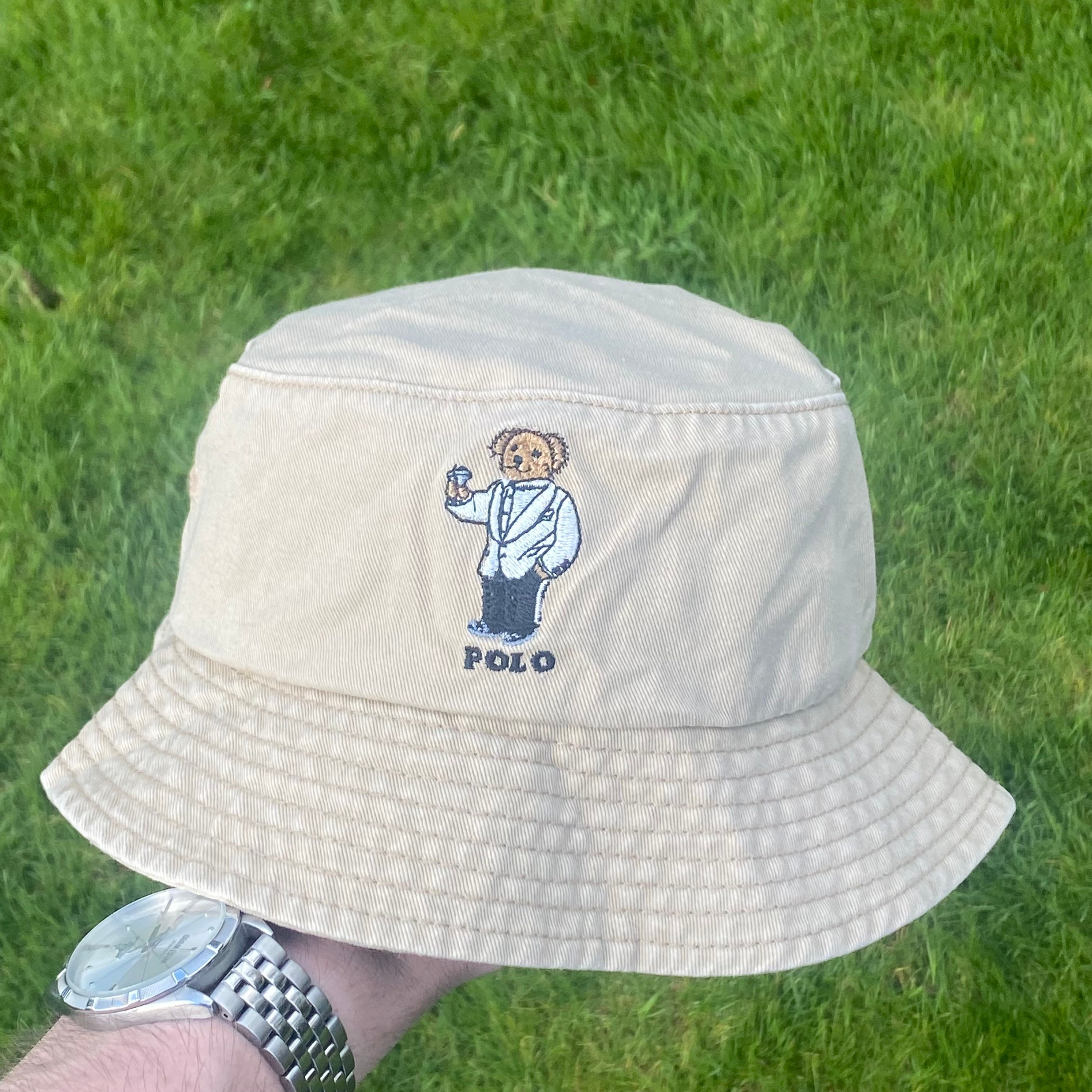 Vintage Polo Bear Tuxedo Bear Bucket Hat Everyday Cotton - Etsy