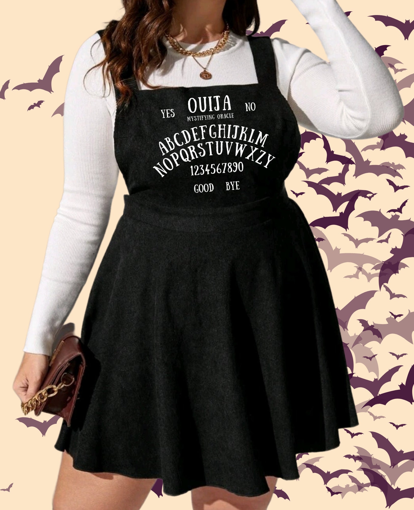 Oujia Board Overall Dress, Gothic, Witchy, Halloween, Horror Fans ...