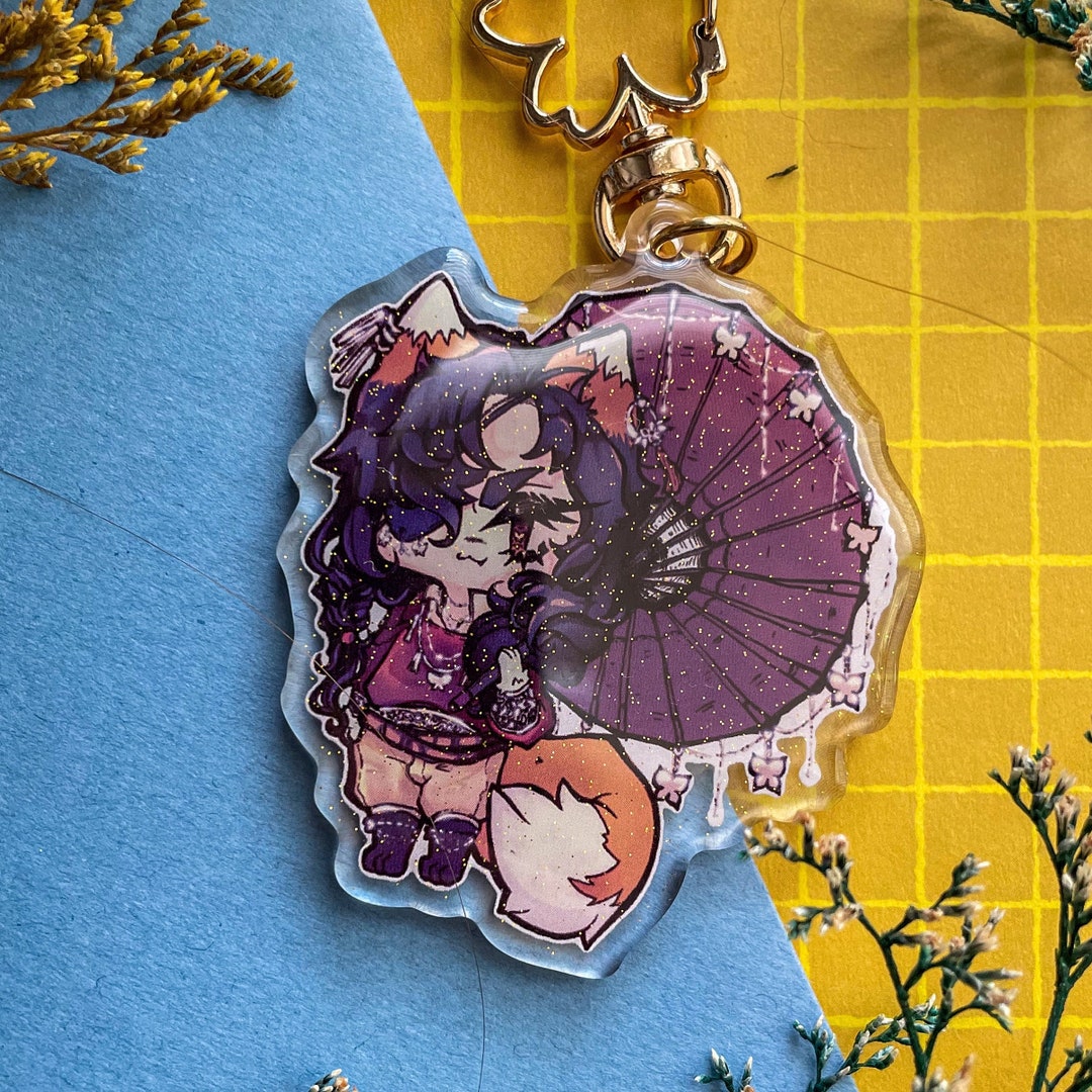 TGCF Fox! Hua Cheng Glitter Epoxy Keychain! - Etsy
